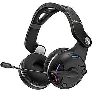 Wireless Headphones Over Ear for Active Noise Cancelling Headphones Bluetooth Headset with Microphone Dance Music DJ Headphones Designed for Game Calls and Music, Foldable to Save Space etc (Black)