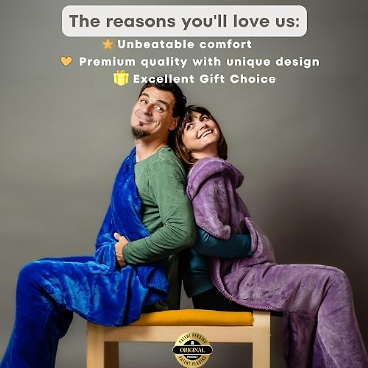 EzrAllora Lightweight Foot Pocket Blanket - Patent Pending- 67"x40" Premium Fleece Throw - Gamer Gifts - Gifts for Men Who Want Nothing - TV Lap Blanket (Fleece, Silver Grey)