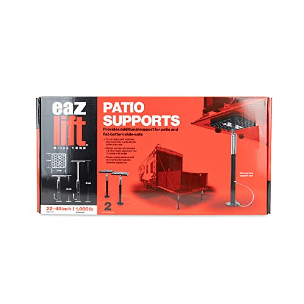 EAZ LIFT RV Patio Supports - Provide Your RV Patio Additional Support - Compatible with Toy Haulers and Flat Bottom Slide-Outs (48869)