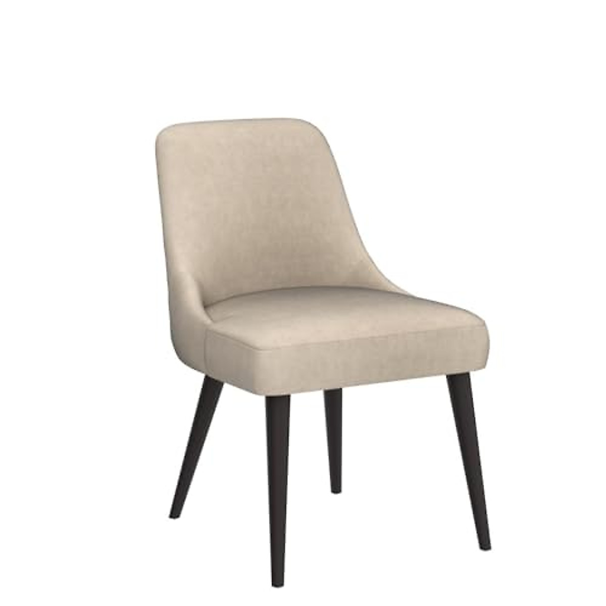 CHITA Mid-Century Modern Dining Chair, Upholstered Fabric Accent Chair for Dining Room, Set of 2, Flax Beige in Fabric