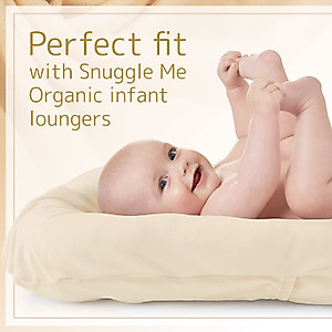 Impresa Infant Lounger Cover fits Snuggle Me Lounger - Tight Fit - 100% Cotton Sheet for Infant Floor Seat - Machine Washable - Natural Color
