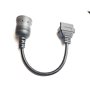 Type 1 J1939 9pin to OBD2 Cable Black J1939 to obdii Female Adapter for Truck