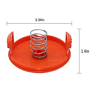 prime&swift Weed Eater Replacement Parts fit for Black&Decker AF-100 GH600 GH900,Replacement RC-100-P Spools Caps&Springs and 30ft 0.065" String Trimmer Line,(12 Spools+2 Cap+2 Spring)