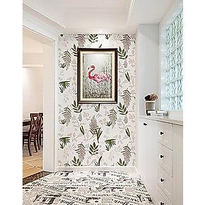 Contact Paper Floral Peel and Stick Wallpaper Modern Leaf Contact Paper Removable Wallpaper Decorative Self Adhesive Wallpaper 17.3" x 118.1"