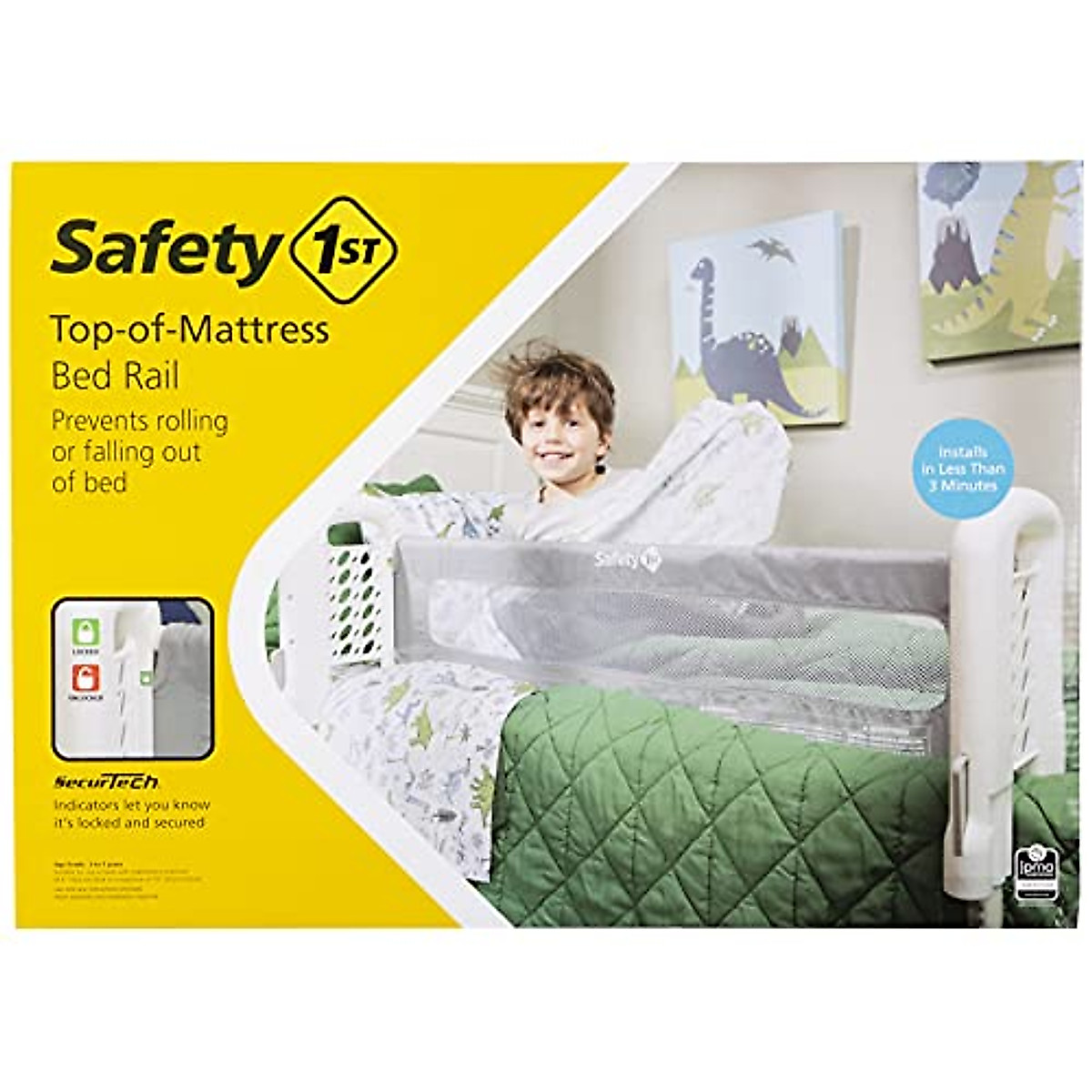 Safety 1st Top of Mattress Bed Rail, Grey