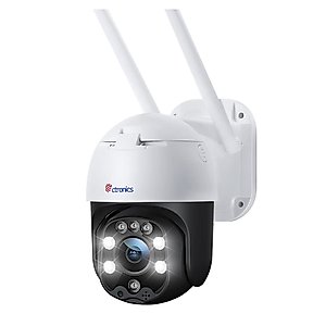 Ctronics Security Camera Color Night Vision - 1080P Security Camera Outdoor Home WiFi Camera 355°Pan 90°Tilt | Auto Tracking | Human Detection | 2-Way Audio