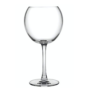 Restaurantware Voglia Nude 20 Ounce Gin Balloon Glasses Set Of 6 Crystal Red Wine Glasses - Laser-Cut Rim Dishwasher-Safe Fine-Blown Crystal Large Wine Glasses For White or Red Wines or Sangria