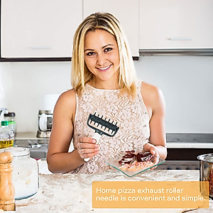 MIPAHI 2 Pieces Pizza Dough Roller, 4.65x7.09x1.97inch Dough Bubbling Killer, Time-saving Pizza Dough, Roller Tool For Pizza, Puff Pastry, Bread