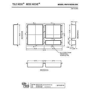 Redi Niche Triple Niche Recessed Shower Shelf- Black, Three Inner Shelves, 32-Inch Width x 20-Inch Height x 4-Inch Depth