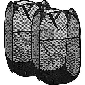 Popup Laundry Hamper (1 & 2 Pack) Foldable Pop-up Mesh Hamper Dirty Clothes Basket with Carry Handles by Simplized
