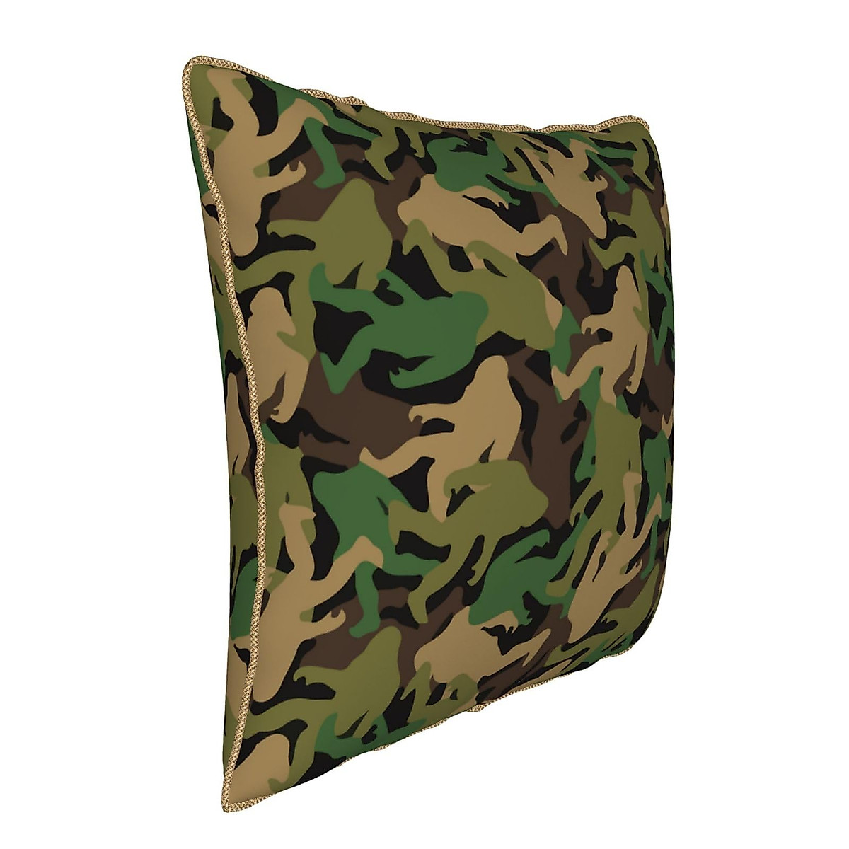 Augenstern Zippered Pillow Protectors Cover Case Bigf-Oot-Camouflage-Camo Decorative Throw Pillow Cover Square Cushion Case 18"X18"