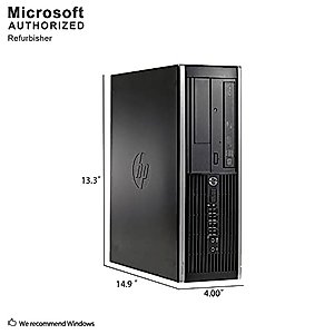 HP Elite 8200 SFF Business Desktop Computer, Intel Core i7-2600, 2TB HDD, 16GB DDR3, Windows 10 Professional (Renewed) (i7 | 16GB | 2T HDD | Wind 10 Pro + WiFi)