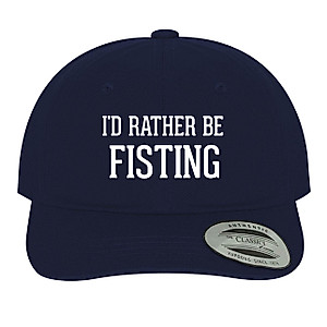 I'd Rather Be Fisting - Soft Dad Hat Baseball Cap, Navy, One Size