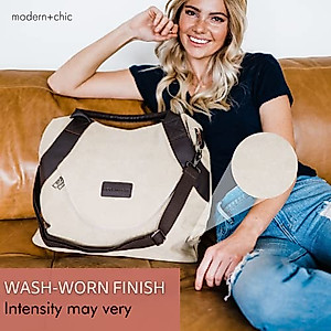 modern+chic Kinsley Canvas Bag, Shoulder Bag, Tote Purse for Women (Grey)