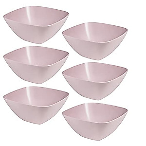 ARNO Serving Bowls Plastic Set of 6,12 OZ Stackable Salad Cereal Soup Snack Fruit Unbreakable BPA Free
