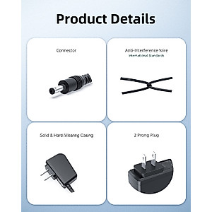 8V Power Cord Fit for Philips HQ840 Power Cord Shaver Norelco Multigroom Series 3000 MG3760 MG3760/50 MG3750 MG3750/50 MG3750/10 MG3750/60 Trimmer Replacement Charger Supply 5Ft