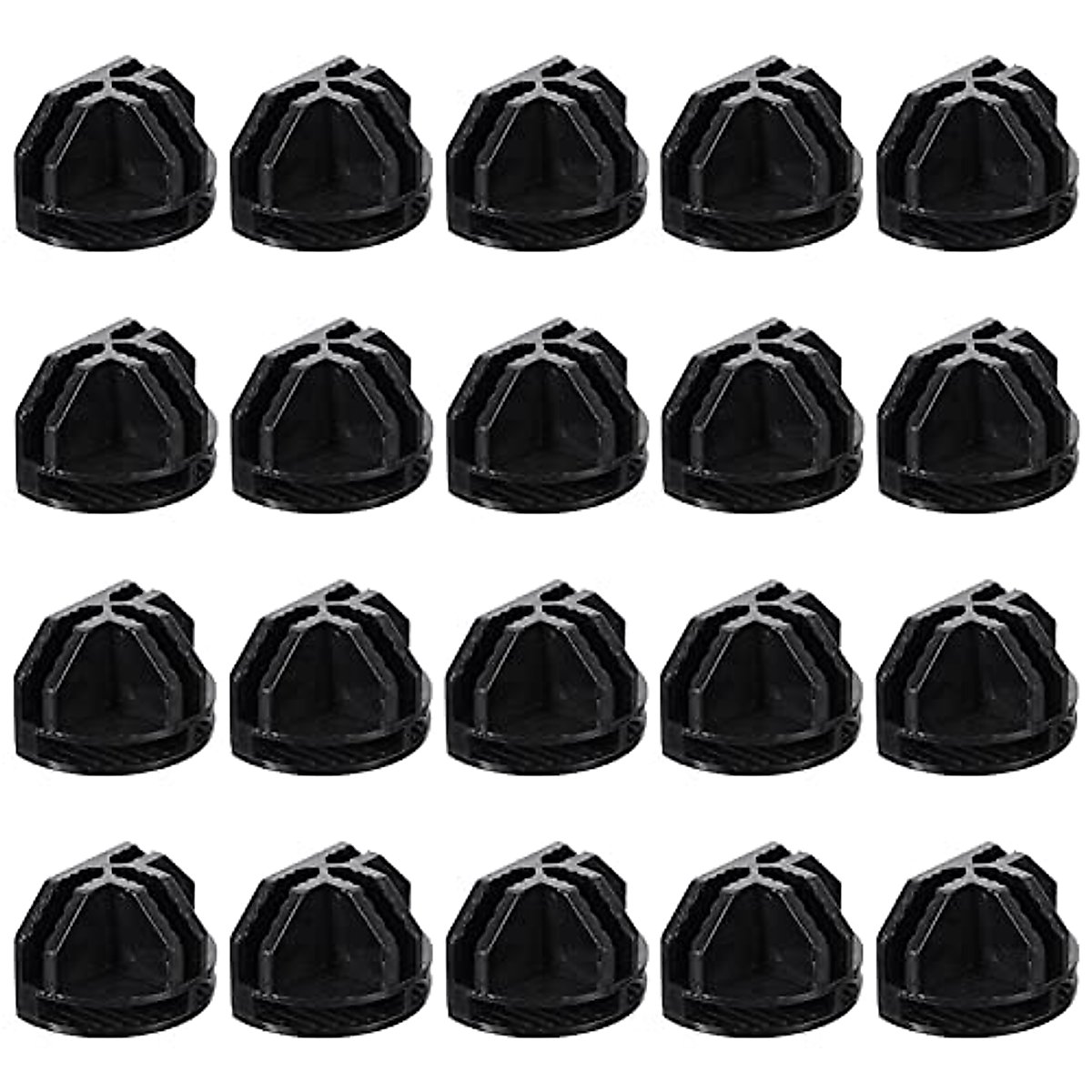DOITOOL Cube Plastic Connectors Interlocking Connectors Wire Grid Cube Organizer Buckle Clips for Modular Closet Storage Organizer Black 20pcs