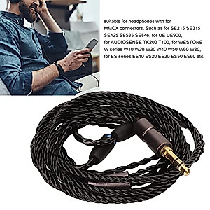 Jopwkuin Earphone Cable, Lossless Sound Quality Replacement 3.5mm Headphone Cable Flexible for UE900 for Headphones for UM PRO UM