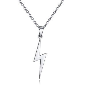 Lightning Bolt Necklace, Be Fearless Necklace, Be Brave Necklace, Inspirational Necklaces for Women, Strength Necklace Pendant, Encouragement Gifts for Women