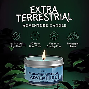 Park Scents ET Extra-Terrestrial Adventure Candle Soy, Handmade in The USA Accurate Smell Like The Scent of The Forest Queue at E.T. Ride Universal Studios Orlando E.T. Merchandise (8 oz. Tin)