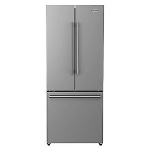 Galanz GLR16FS2K16 3 French Door Refrigerator with Bottom Freezer & Installed Ice Maker, 16 cu ft, Stainless Steel