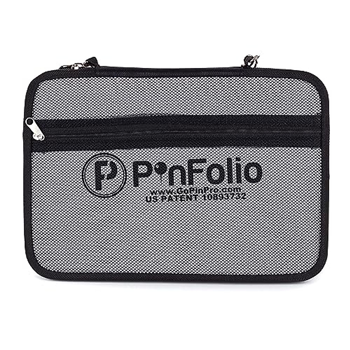 PinFolio Classic Pin Display Bag, Lightweight Sports Pin Book Designed for Storage & Easy Trading Up to 100 1-Inch Enamel Pins (Black & White)