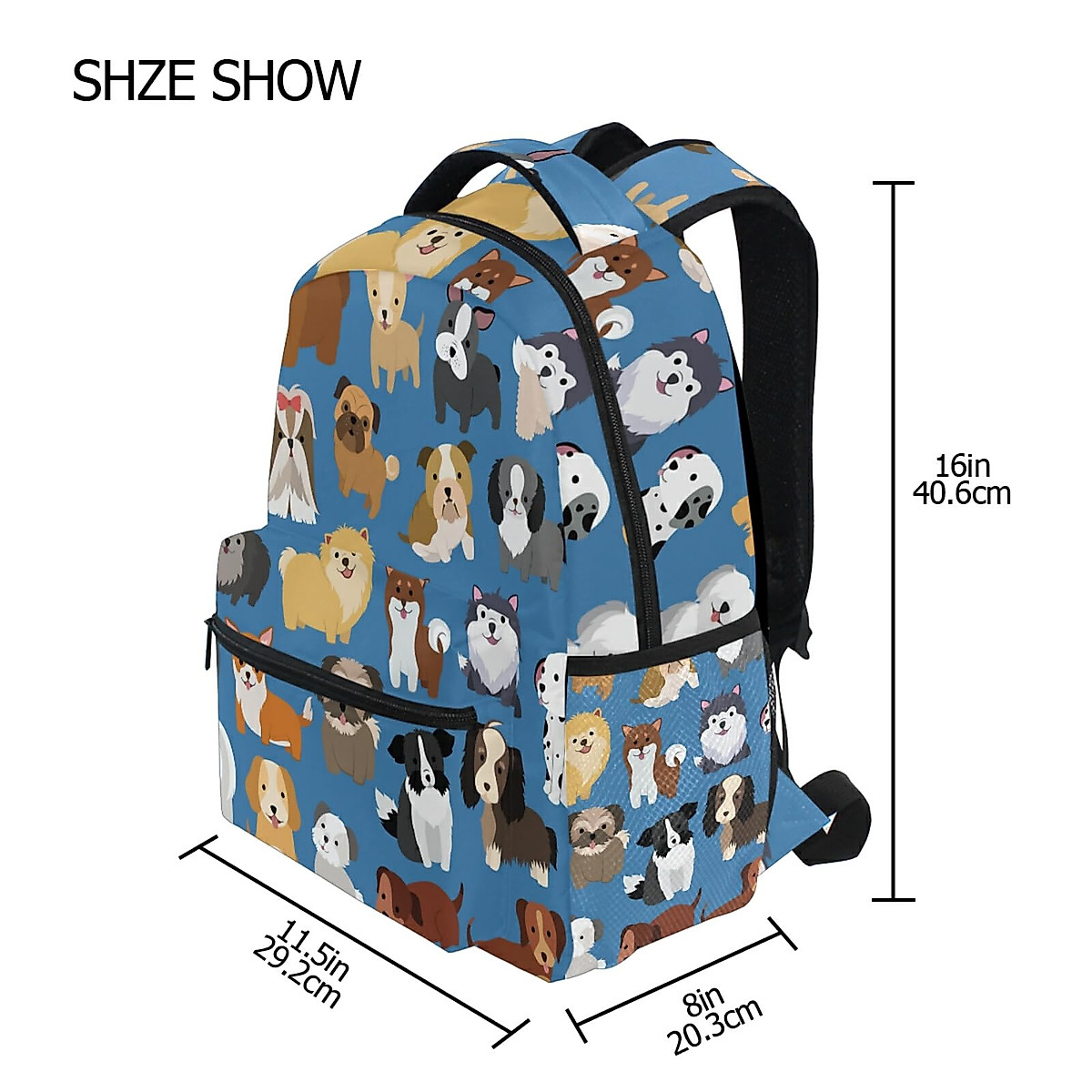 Wamika Funny Cartoon Dog Paw Backpack Bookbags Daypack School Supplies for Students Girls Boys,Cute Puppy Animal Flowers Laptop Bookbag Shoulder Bag Travel Sports for Men Women