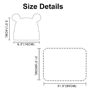 Exemaba Unisex Baby Swaddle Blanket with Hat Set Newborn Swaddle Receiving Blankets Sleep Sack for 0-3 Months Boys Girls(White)