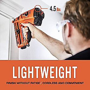 Paslode, Cordless Finish Nailer, 902400, 16 Gauge Angled, Battery and Fuel Cell Powered, No Compressor Needed