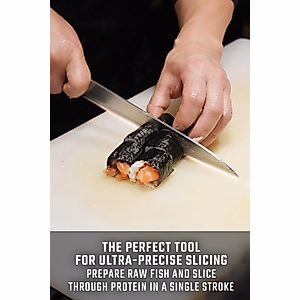 Dalstrong Yanagiba Knife - 10.5 inch Sushi Knife - Gladiator Series Elite - Forged German High Carbon Steel - Black G10 Handle Kitchen Knife - Asian Vegetable Knife - Sheath Included - NSF Certified