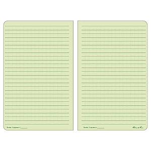 Rite In The Rain Weatherproof Tactical Field Notebook, 4 5/8" x 7", Green Cover, Universal Pattern with Reference Materials (No. 980), One Size (980L)