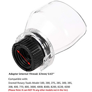 Yakamoz Pack of 4pcs Rotary Tool Shield Metal Cutting Sanding Polishing Debris and Sparks Redirect Cover Attachment Kit Accessories for Rotary Grinder Tools 3000 4000 8200 8220