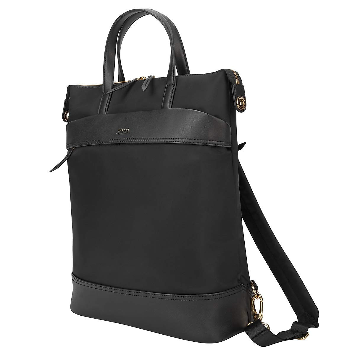 Targus Newport Convertible 2-in-1 Backpack to Tote Bag, Sleek Professional Business Purse Bag and Protective Sleeve fits 15-Inch Laptop, Black (TSB948BT)