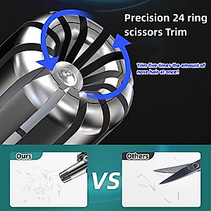 KongLam Stainless Steel Nose Hair Trimmer for Men - Easy to Use, Safe and Painless