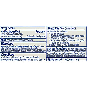 Kids Crest Toothpaste - Cavity Protection, 2.7 Oz,(pack of 6)