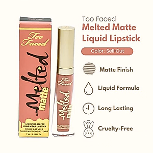 Too Faced Melted Matte Liquified Long Wear Matte Lipstick Sell Out