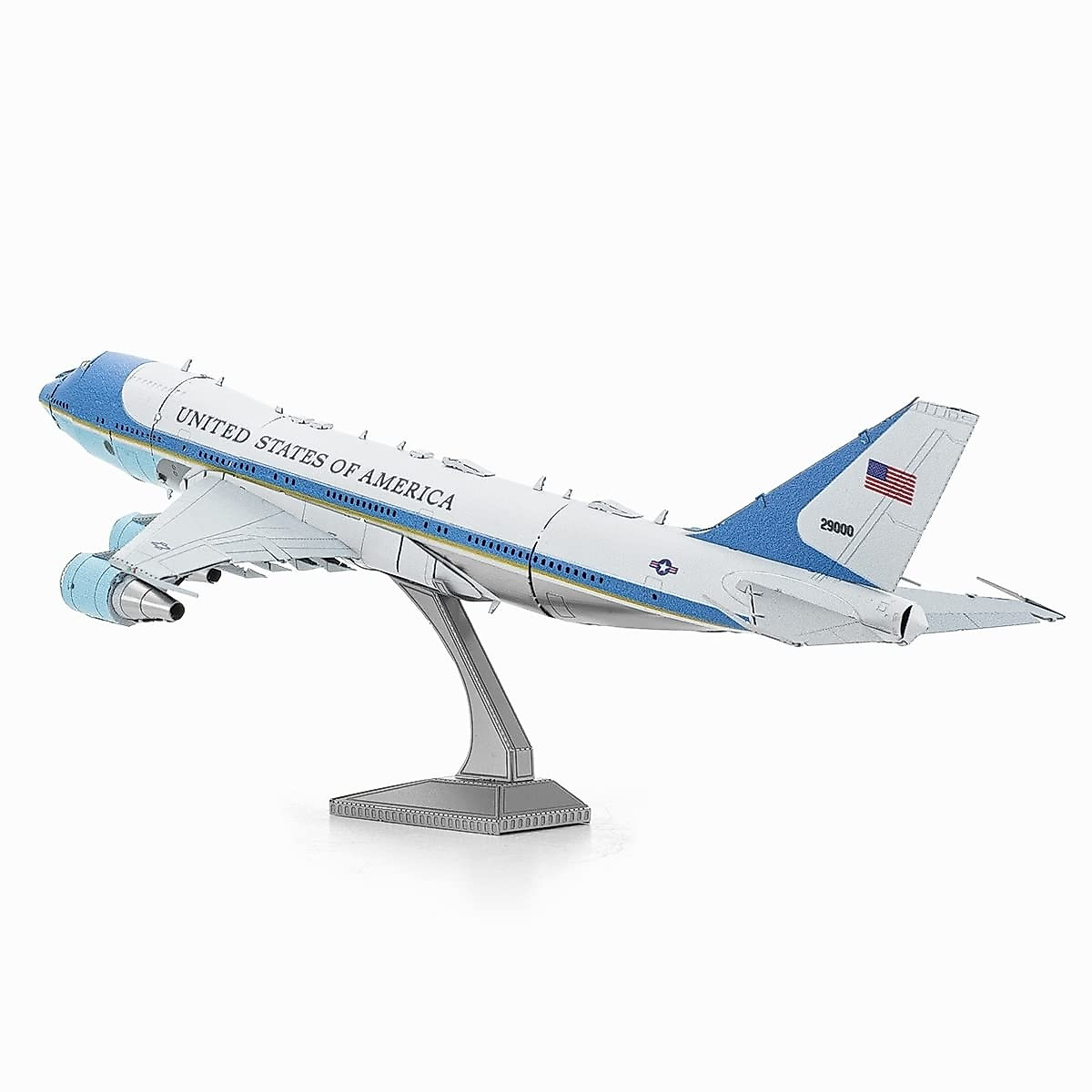 Fascinations Metal Earth Air Force One 3D Metal Model Kit Bundle with Tweezers