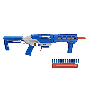 Game Face Prime GFJBB Spring-Powered Foam Dart Blaster, Blue