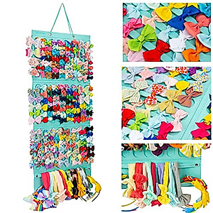 JOYMOMO Hair Bow Holder Organizer For Girls Hanging Bow Holder For Girls Hair Accessories Storage Organizer For Headbands, Hair Clips, Hair Ties, Scrunchies (Without Hair Bows) (green)