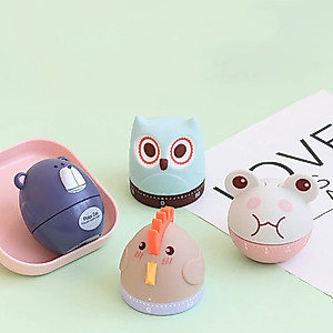 LIFKOME Cute Kitchen Timer Chicken Mechanical Timer for Kids 60-Minute Wind Up Egg Timer for Cooking Time Management Home Decoration