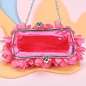 Fawziya Floral Cutch Purses For Women Evening Bags And Clutches-Fuchsia