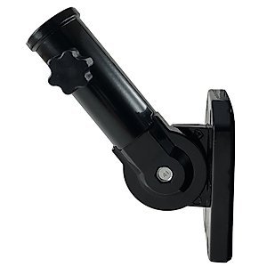 Green Grove Products Adjustable Flag Pole Bracket Heavy Duty Aluminum All Weather Flag Display Holder (Black)