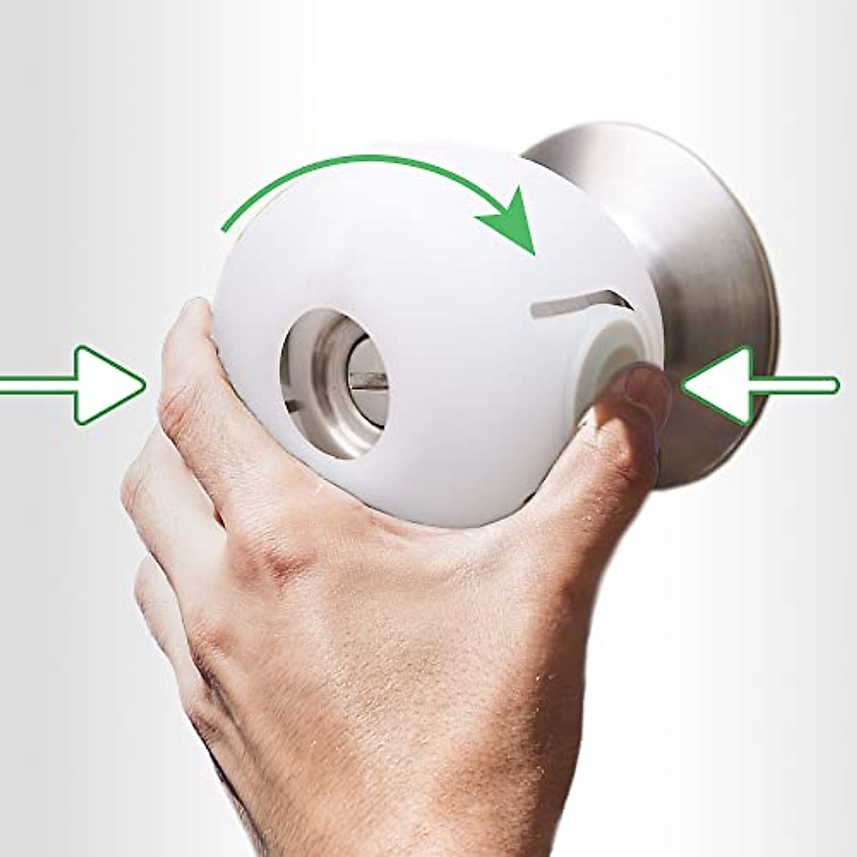 Door Knob Cover for Child Safety, Baby Proof Safety Locks for Doors, No Toxic Chemicals Passed Migration of Certain Elements Test EN71, No Tool Easy Install (4 Pack)