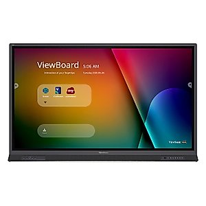 ViewSonic IFP6552 65 Inch ViewBoard 4K Interactive Flat Panel Display with 33-Point Touch, Integrated Microphone and HDMI, VGA, RJ45, 60W Powered USB-C Connectivity