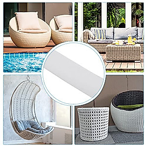 PATIKIL Wicker Repair Kit, Flat Synthetic Plastic Rattan Weaving Material for Garden Furniture Chair Table Sofa Storage Basket 0.55 LB, White