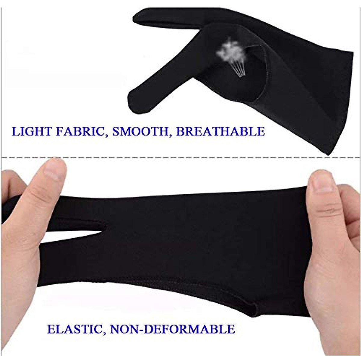 6 Pieces Artist Glove for Drawing Tablet, Gzingen Two-Finger Tablet Drawing Gloves, Digital Artist Gloves for Graphics Pen Drawing Tablet Monitor Light Box Tracing Board- S M L (Purple/Red)