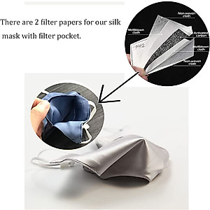 Known 100% Mulberry Silk Face Masks Fashion Mask 19 Momme Silk Mask for Sensitive Women, 2 Black+1 Dusty Rose+1 Pink