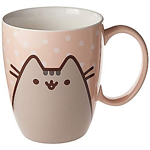 Enesco Pusheen by Our Name is Mud Polkadot Coffee Mug, 12 oz., Pink (4049392)