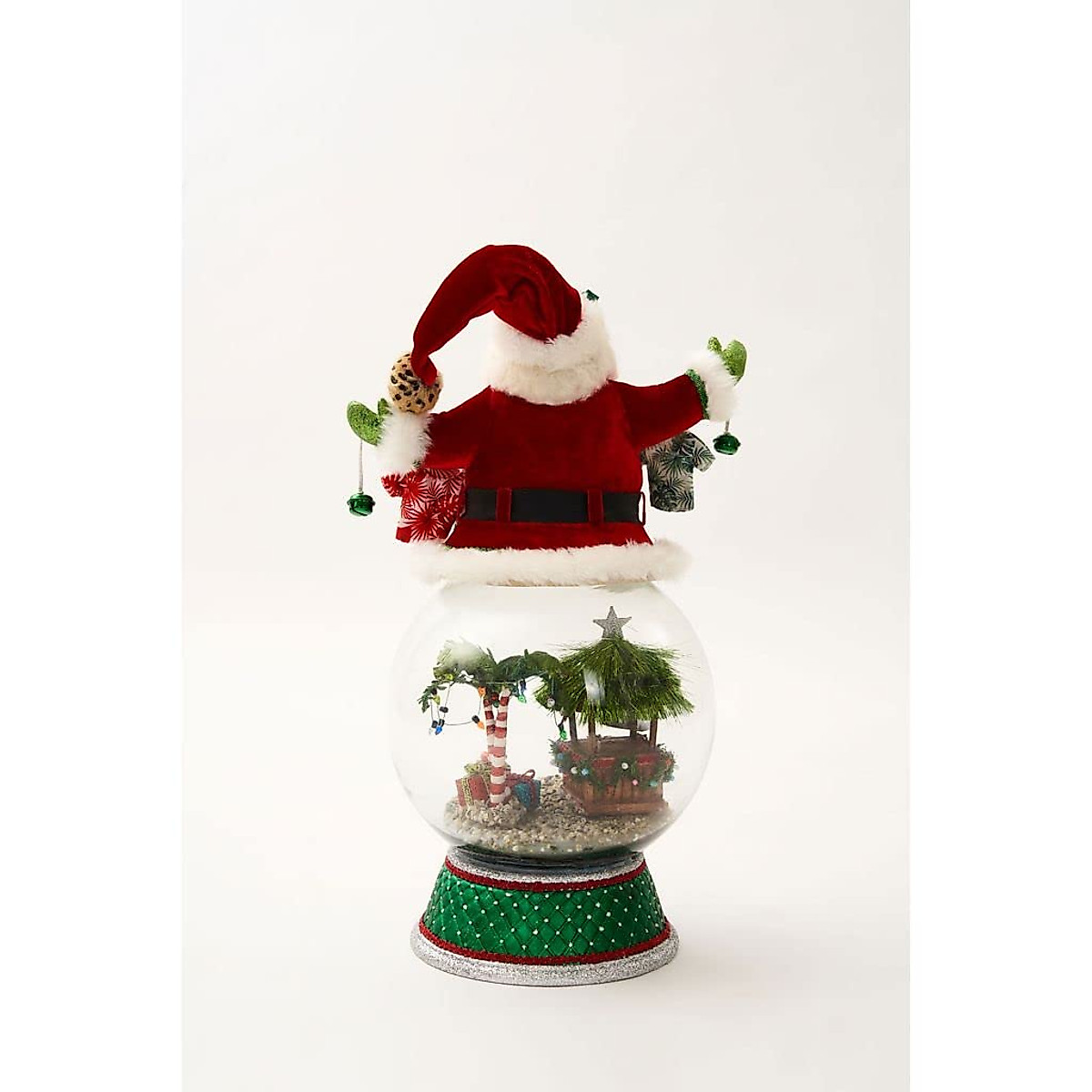 Katherine's Collection 2022 Merry Kitschmas Kitschy Santa on Snowglobe, 19.25" - Holiday Decor Figurine Snow Globe