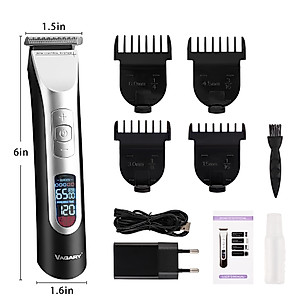 VAGARY Hair Clippers for Men Professional, High-End Steel Blade Cordless Trimmer Men Cutting Kit Multi-Gear Adjustment Barbers Haircut Electric Grooming Machine